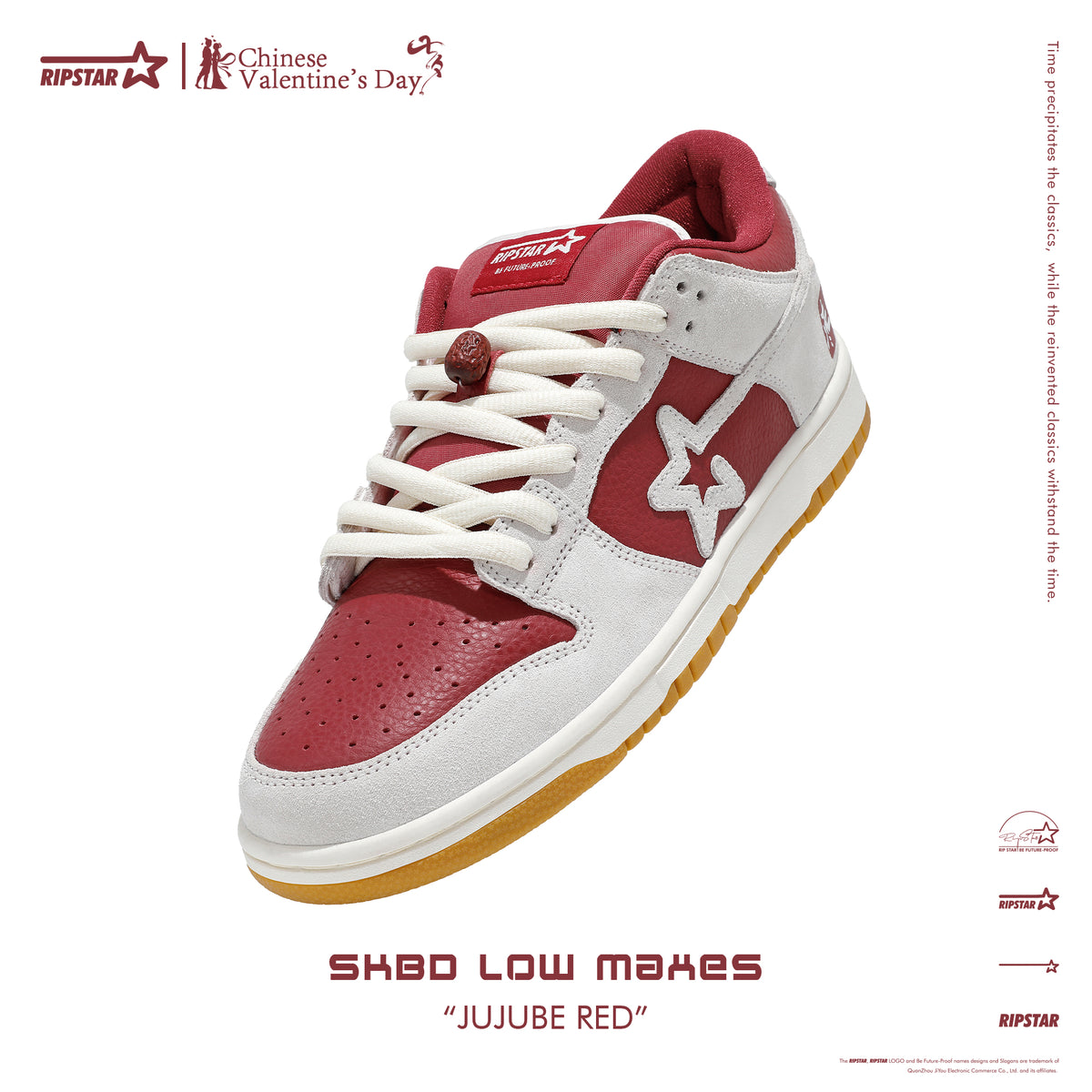 SKBD Low-Sneakers-Jujube Red- Action leather and Fabric Women's and Me ...